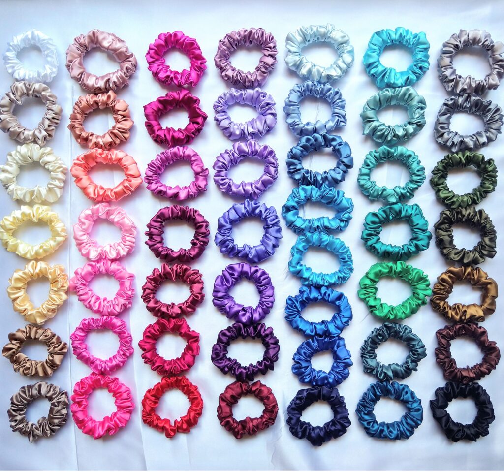 Small Satin Scrunchies Ruby Scrunchie Co